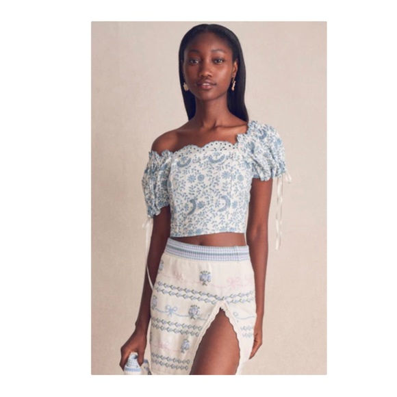 LoveShackFancy | Tops | Loveshackfancy Bundle Two Blouses Melinda Top ...